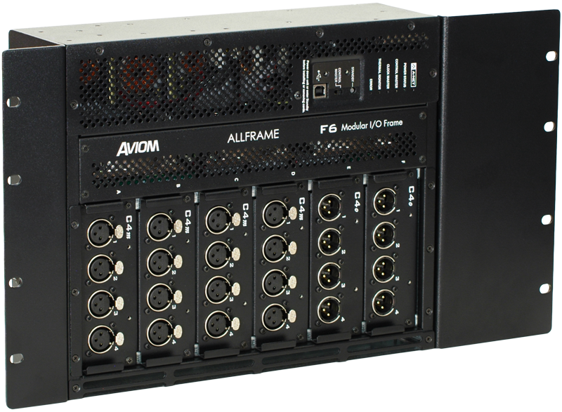 Aviom Products | AllFrame Multi-Modular I/O System: F6 Modular I/O Frame