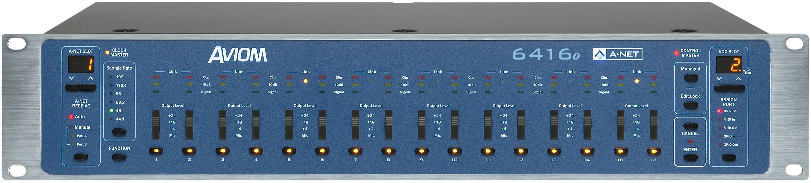 Aviom Products | Analog Output: 6416o v.2 Output Module