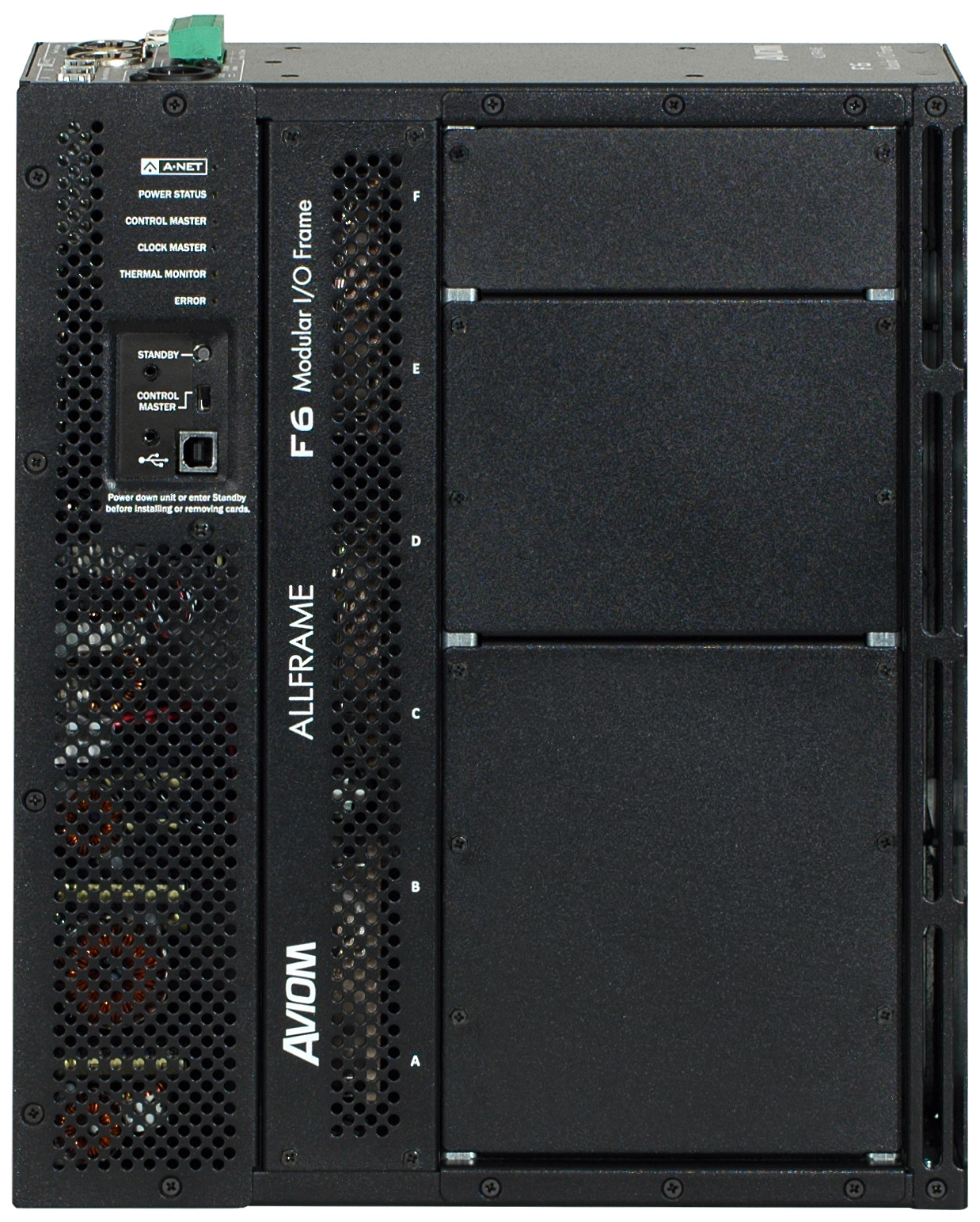 Aviom Products | AllFrame Multi-Modular I/O System: F6 Modular I/O Frame