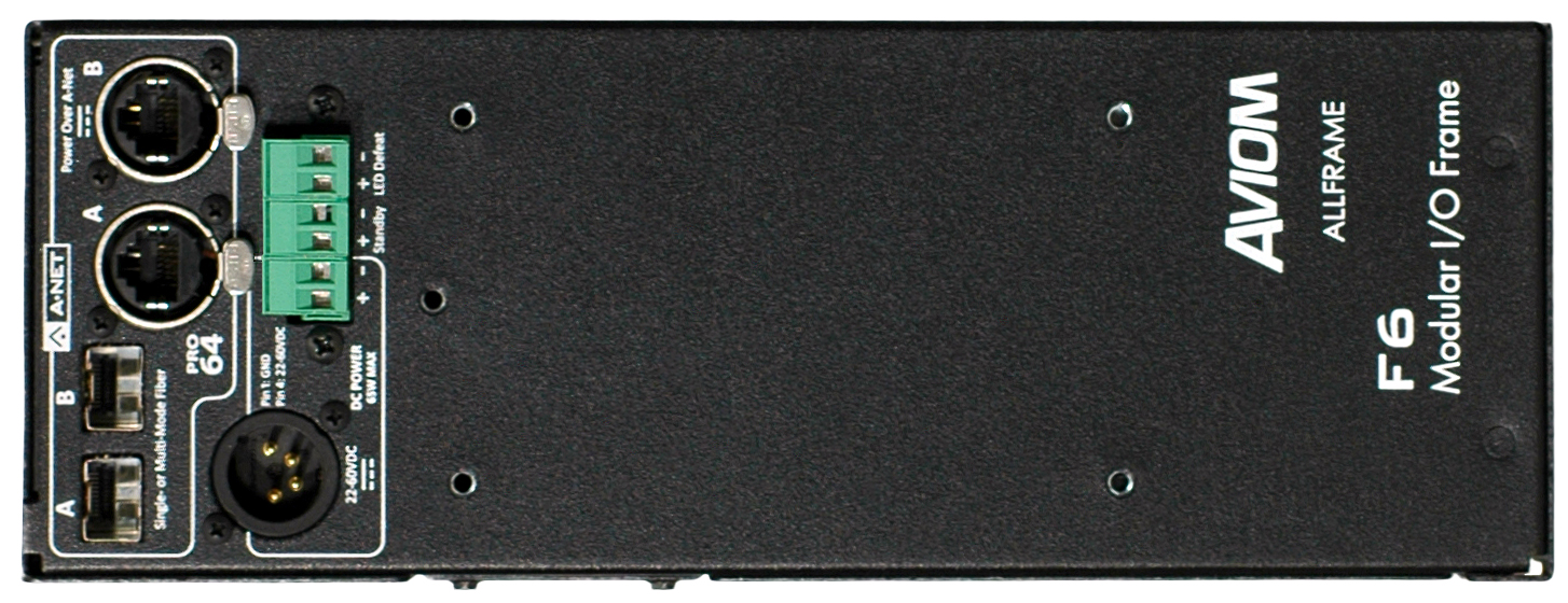 Aviom Products | AllFrame Multi-Modular I/O System: F6 Modular I/O Frame