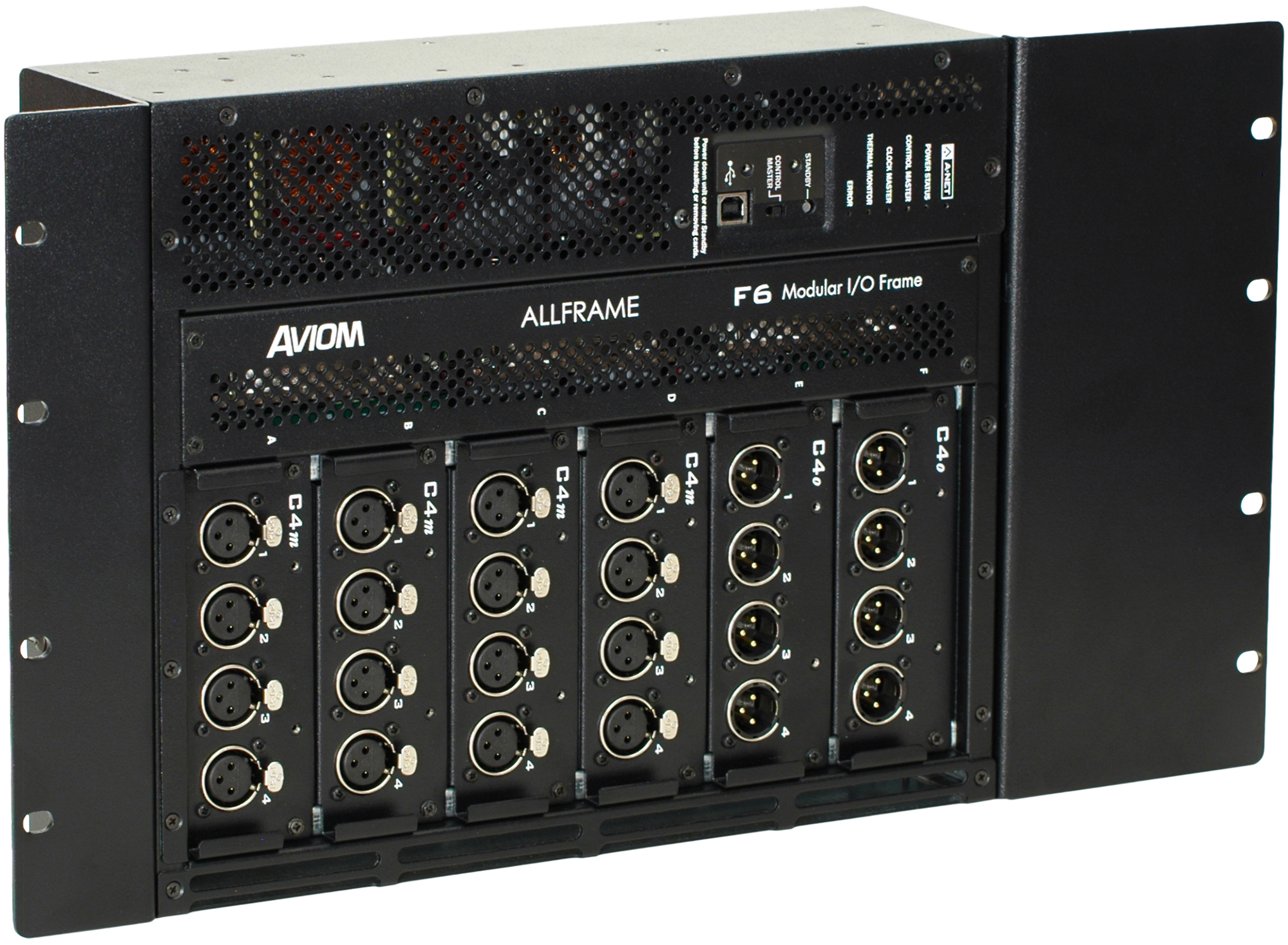 Aviom Products | AllFrame Multi-Modular I/O System: F6 Modular I/O Frame