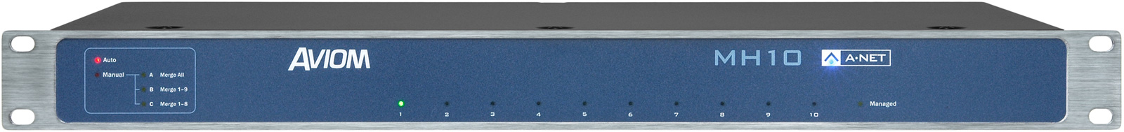 Aviom Products | Network Devices: MH10 Merger Hub